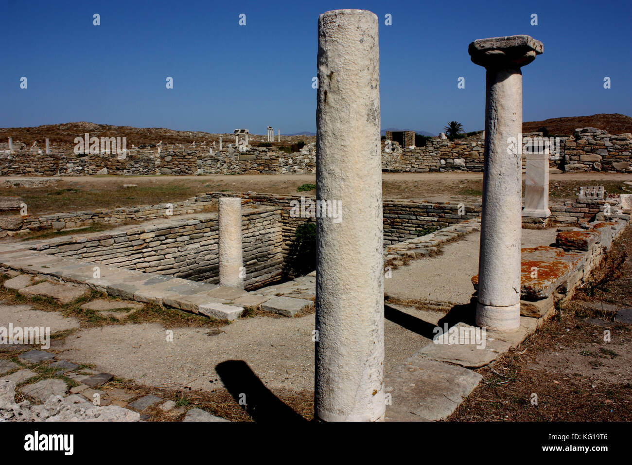 The Minoan Fountain on Delos, Cyclades, Greece Stock Photo - Alamy