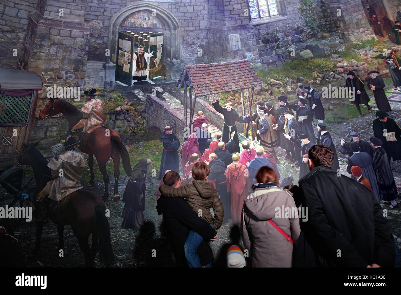 The panorama "Luther 1517" in Wittenberg, Germany. The 360-degree round ...