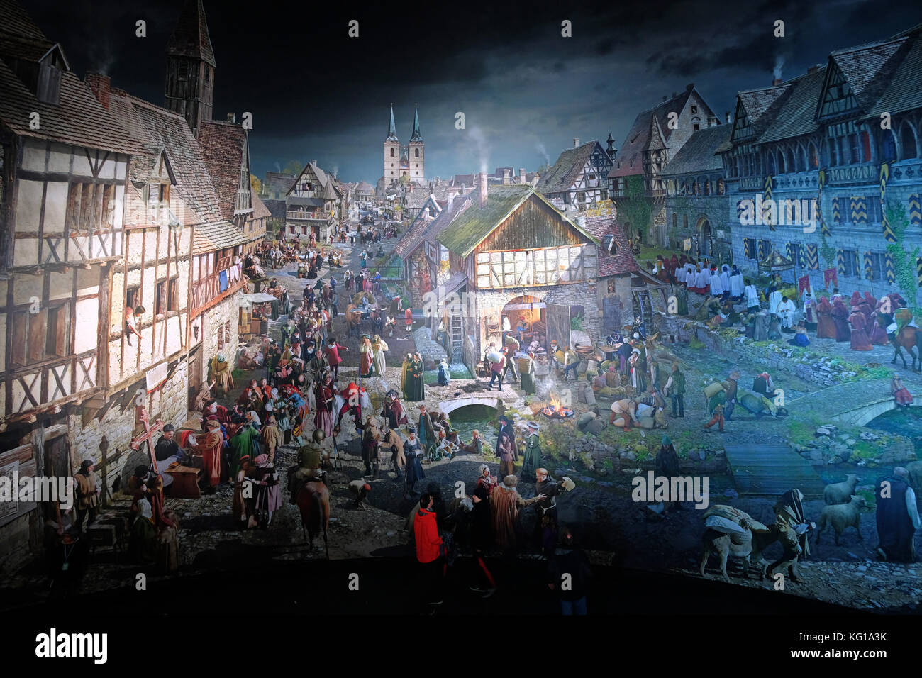 The panorama "Luther 1517" in Wittenberg, Germany. The 360-degree round ...