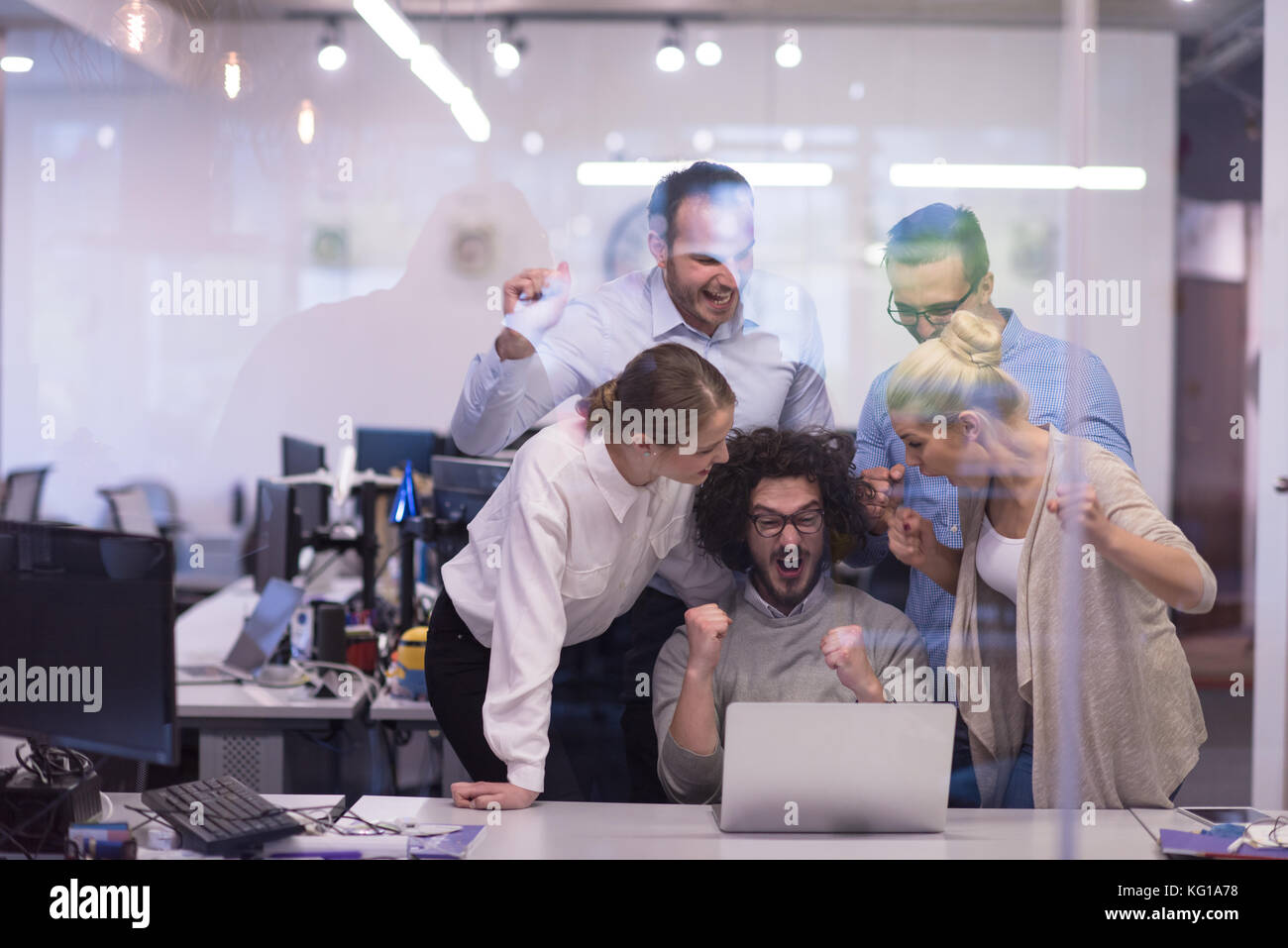 Portrait Of Successful Business people Entrepreneur At Busy startup ...