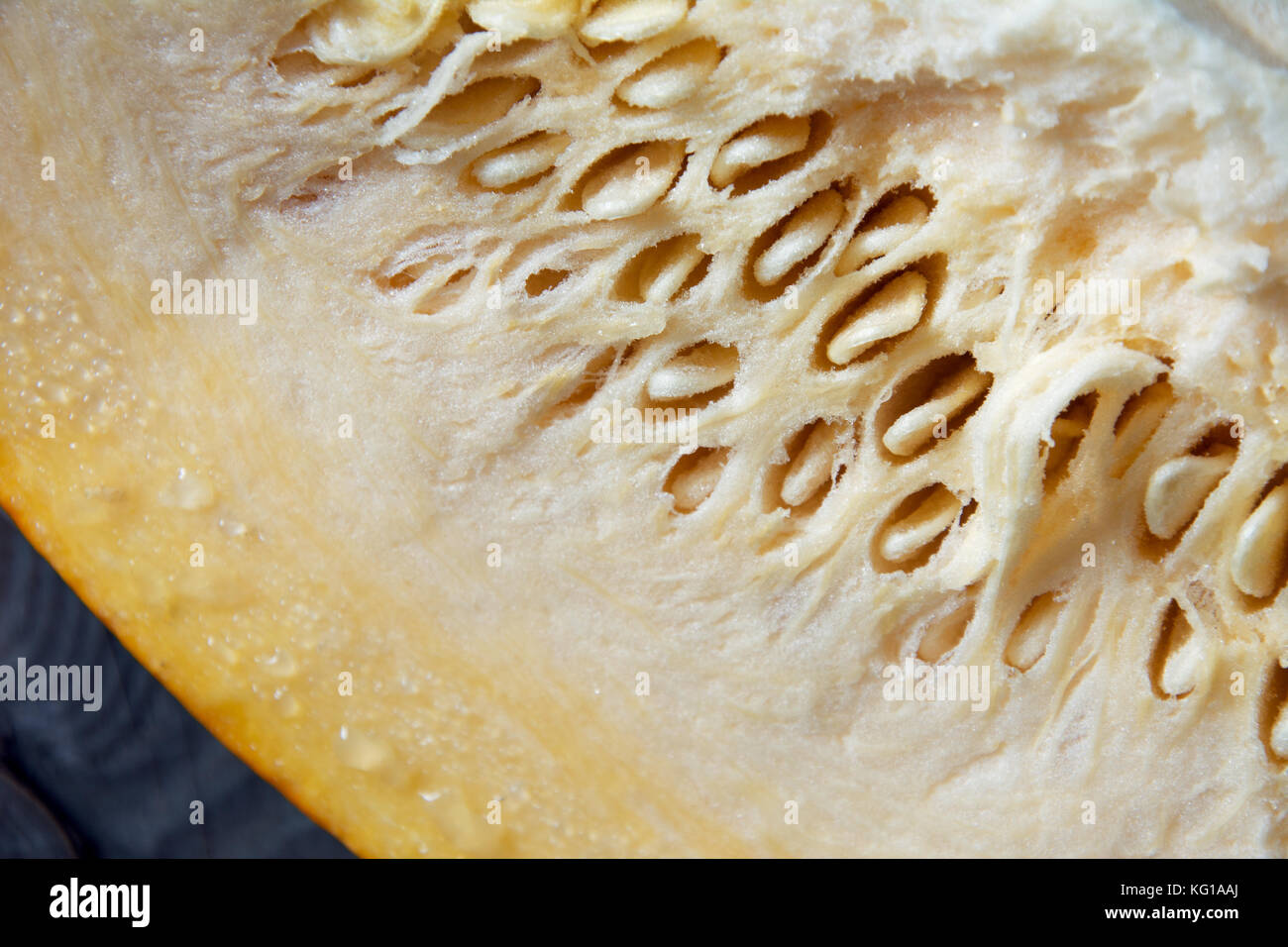Closeup of pumpkin inside with seeds, background Stock Photo - Alamy