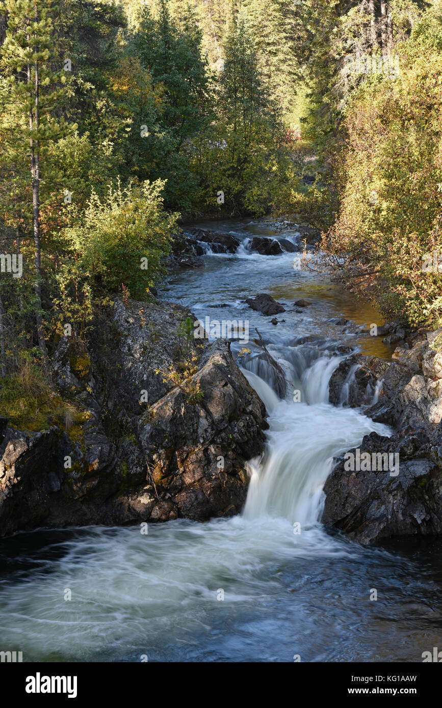 Rancheria Falls, Rancheria River, waterfall, river, Yukon, Canada Stock ...