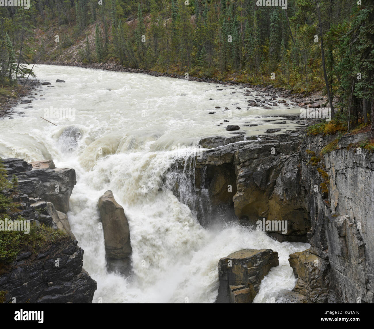 Sunwapta Falls, Jasper National Park, Alberta, Canada, Canadian Rockies ...