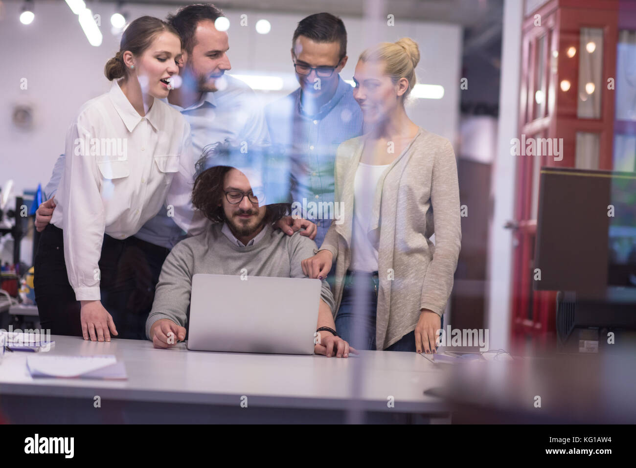 Portrait Of Successful Business people Entrepreneur At Busy startup ...