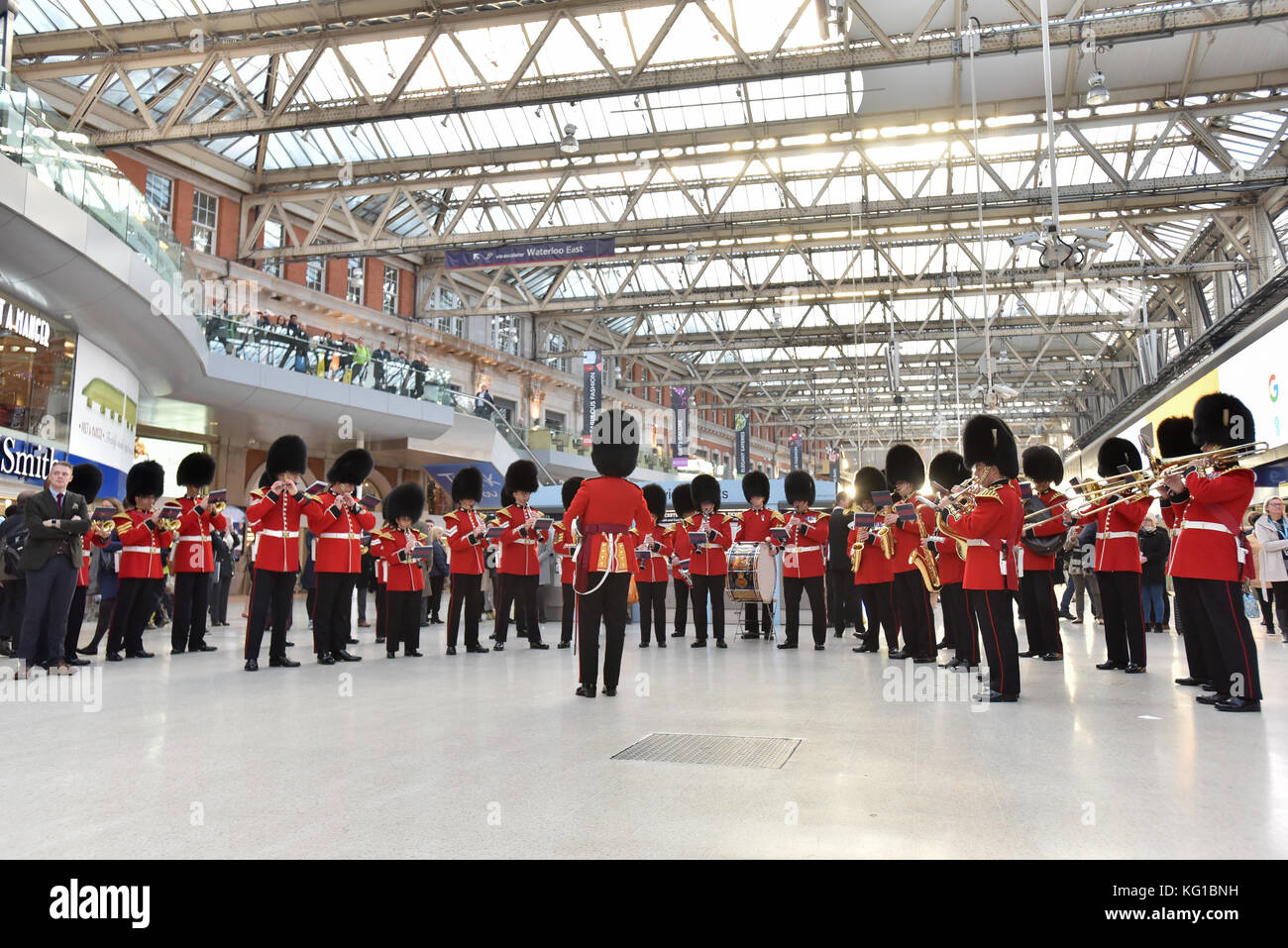 Waterloo, London, UK. 2nd Nov, 2017. The Grenadier Guards play in ...