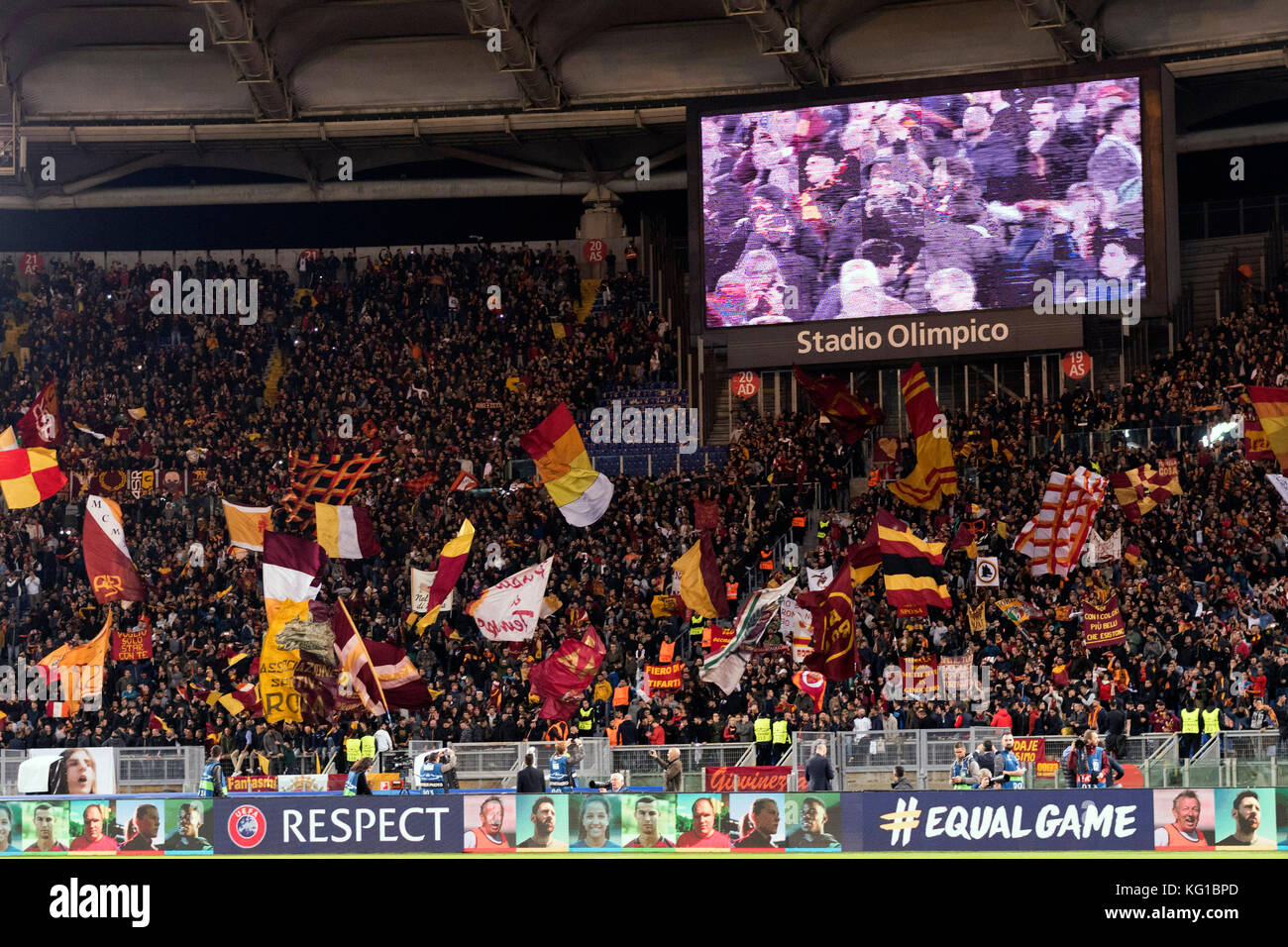 Rome, Italy. 31st Oct, 2017. Roma fans Football/Soccer : UEFA Champions ...