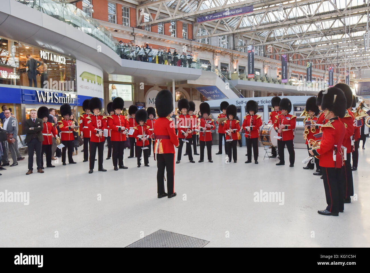 Waterloo, London, UK. 2nd Nov, 2017. The Grenadier Guards play in ...