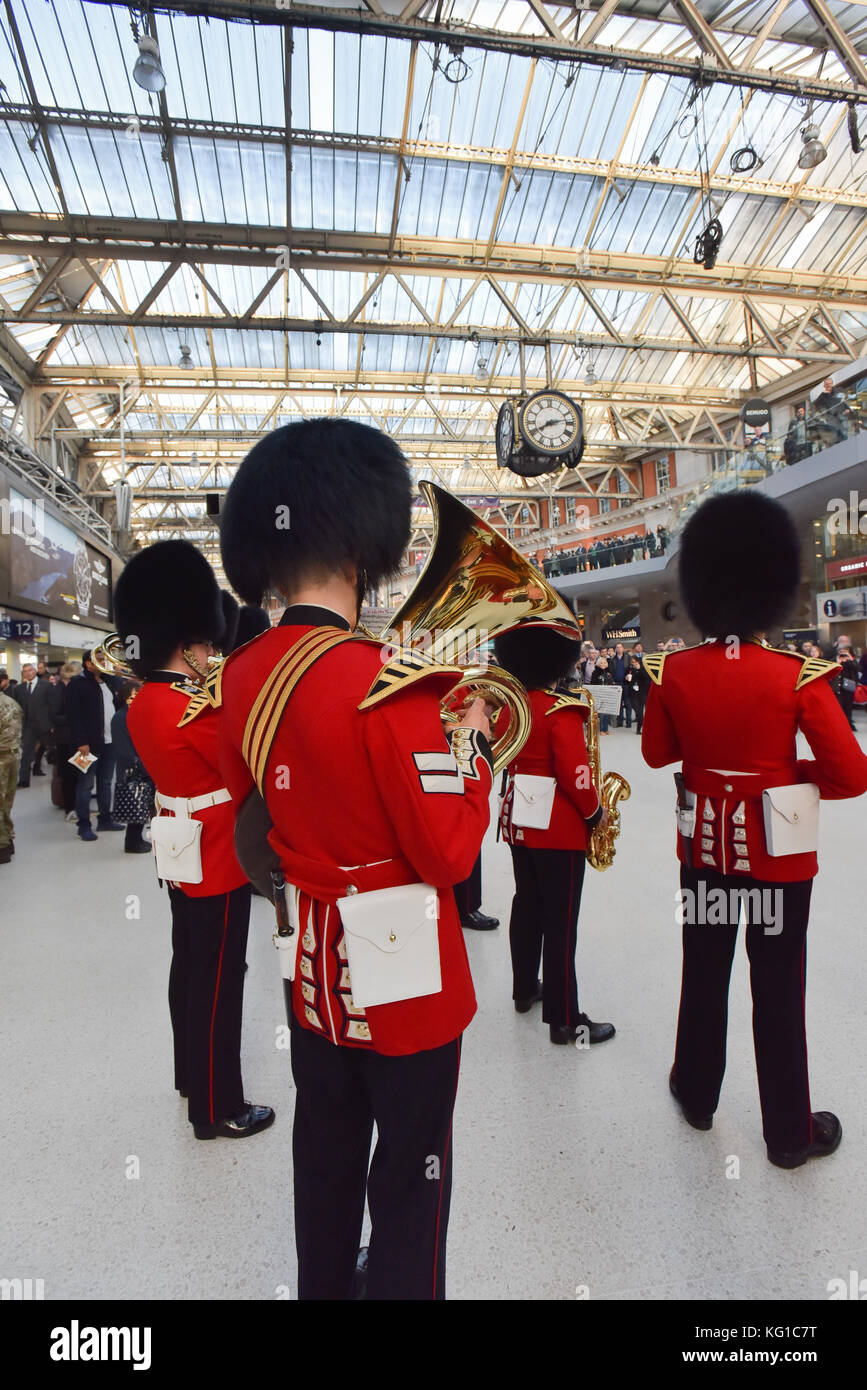 Waterloo, London, UK. 2nd Nov, 2017. The Grenadier Guards play in ...