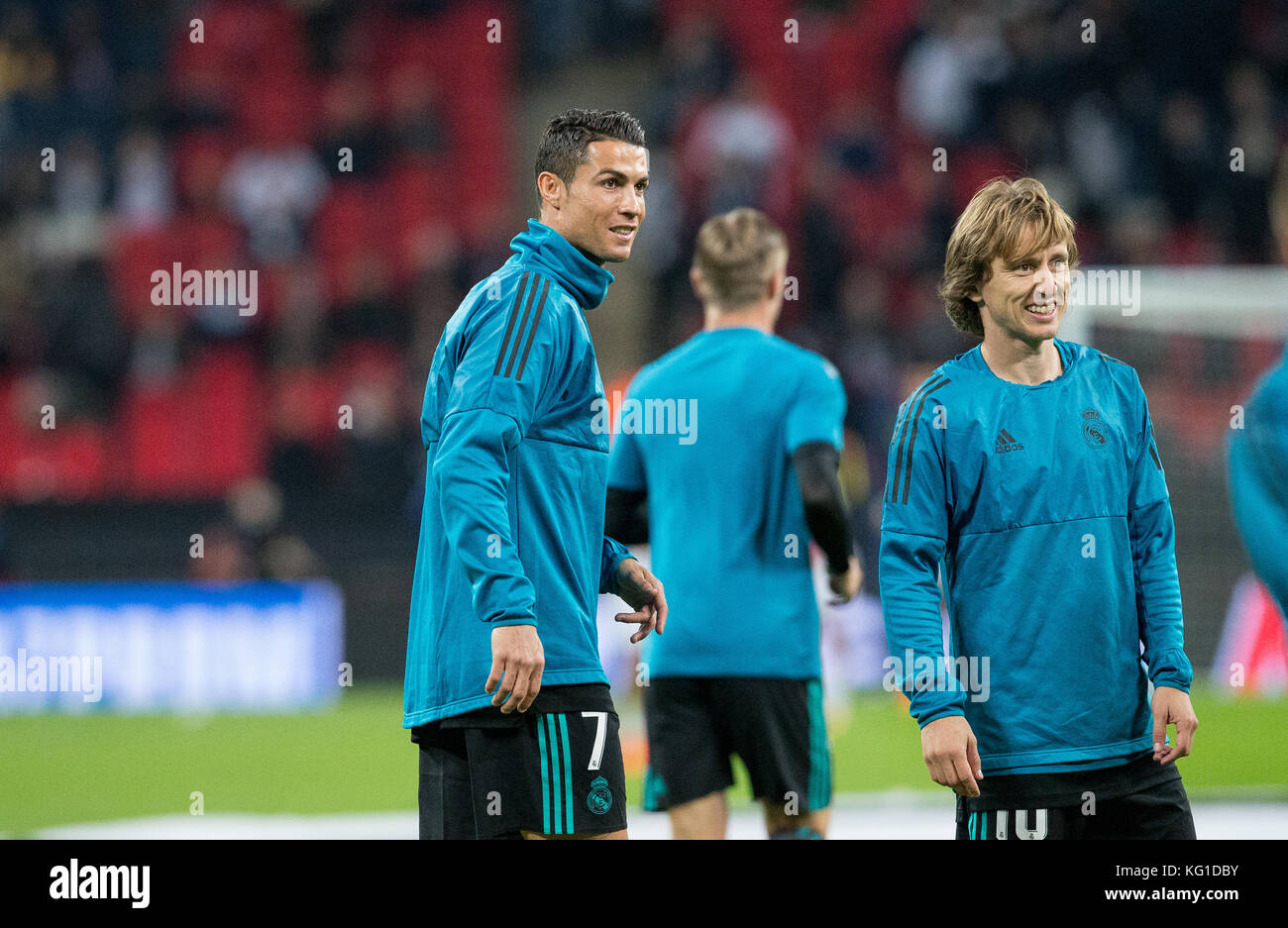 London, UK. 1st Nov, 2017. Cristiano Ronaldo (left) & Luka Modric of ...