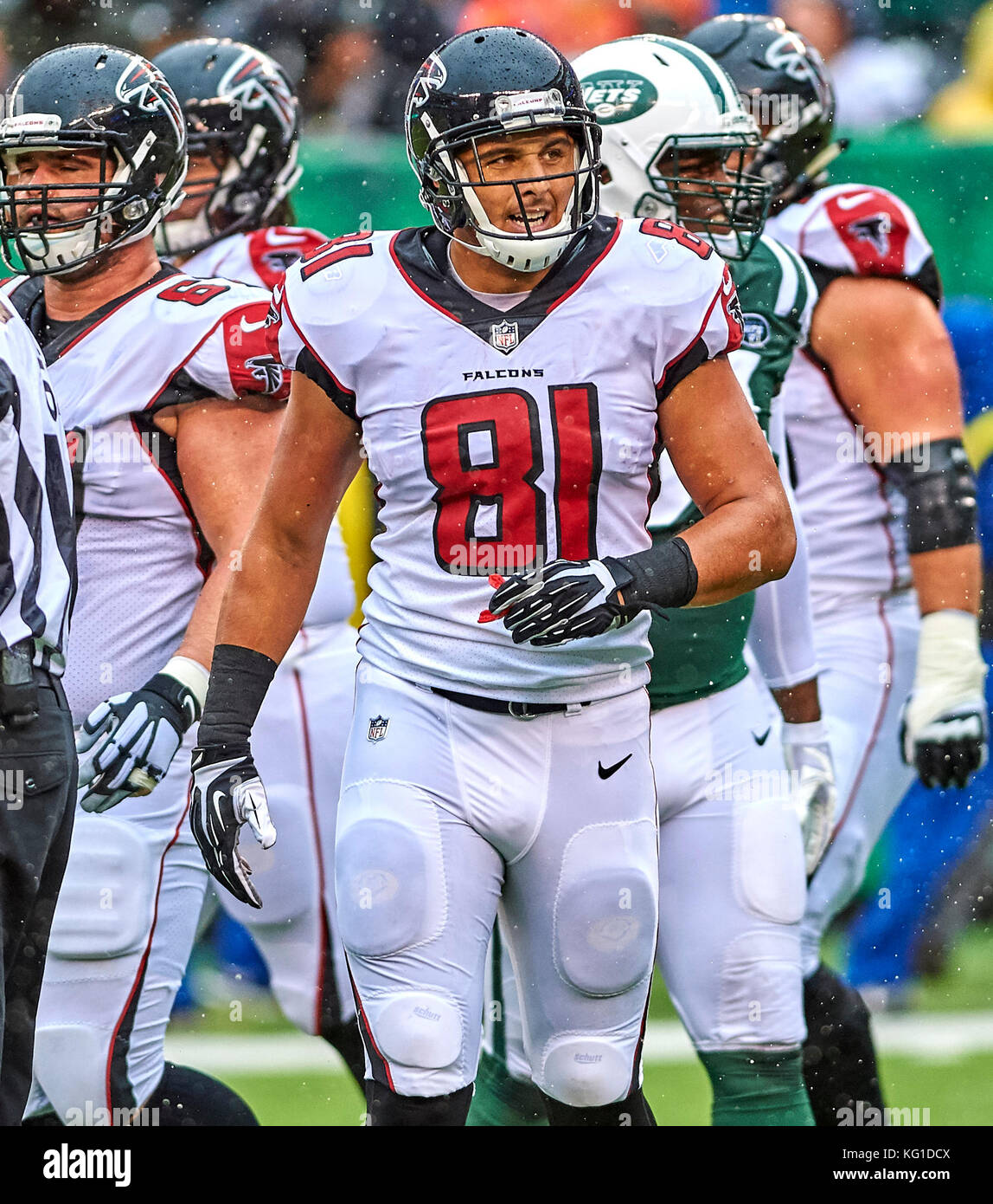 East Rutherford, New Jersey, USA. 2nd Nov, 2017. Falcons' tight end ...