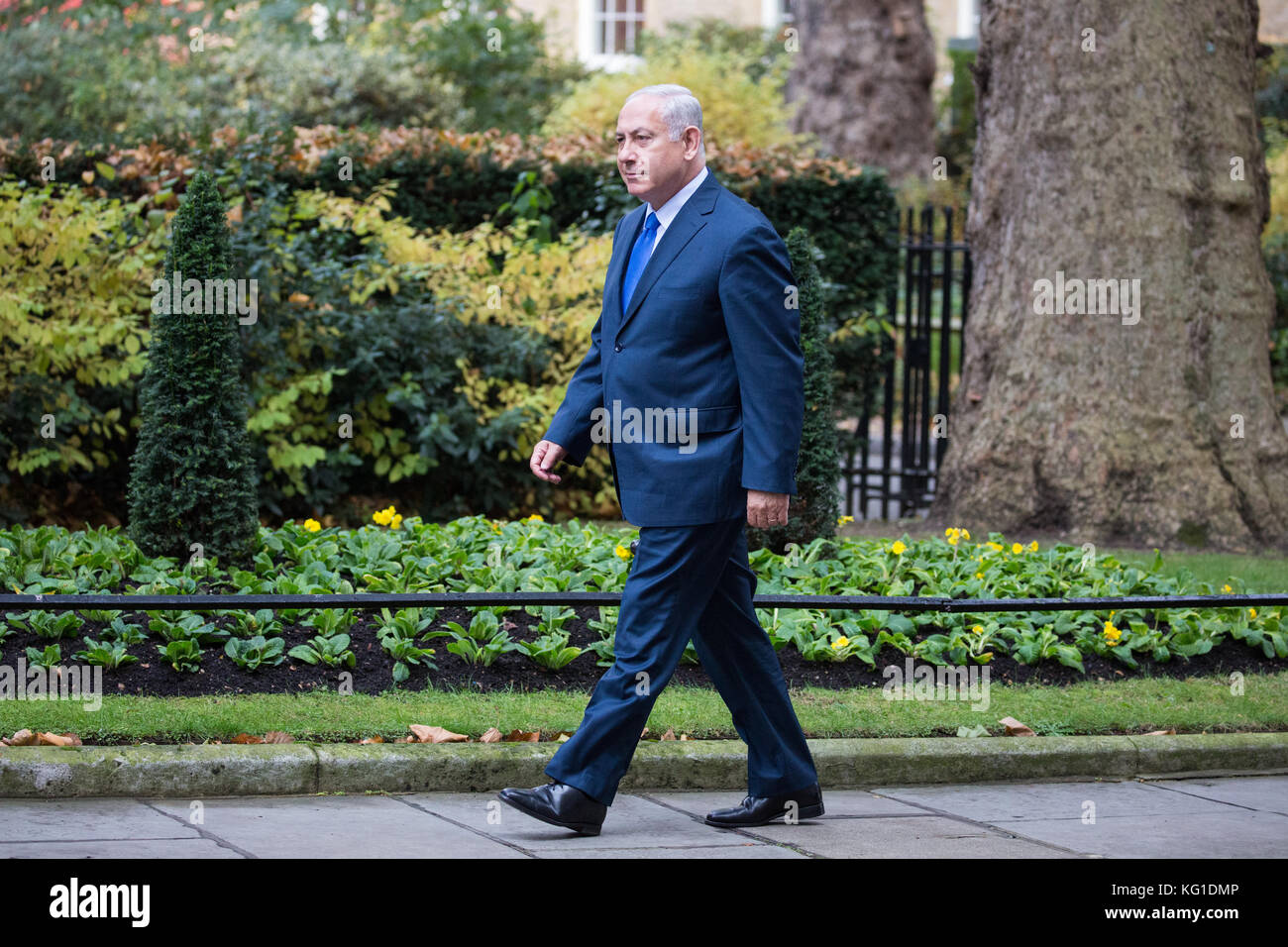 London, UK. 2nd Nov, 2017. Prime Minister Benjamin Netanyahu of Israel ...