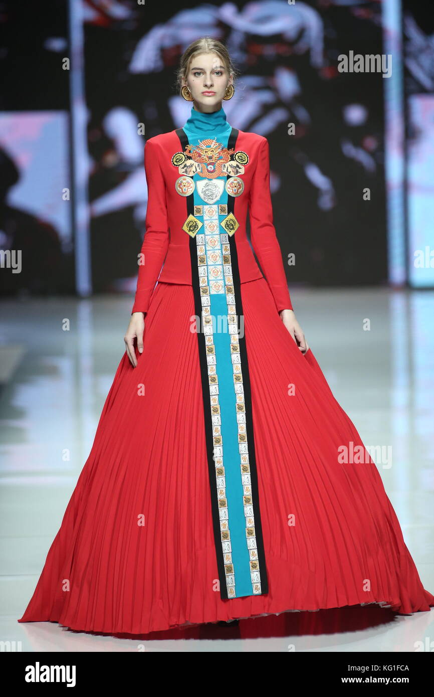 November 2, 2017 - Beijing,China - A model on the catwalk during the ...