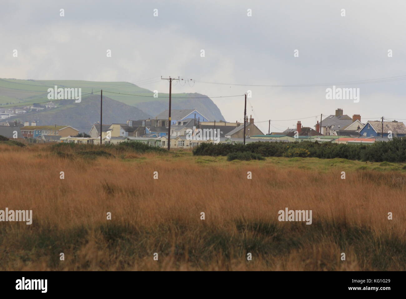 Borth Ceredigion Wales UK weather 2nd Nov 2017 A dull day on the Welsh ...
