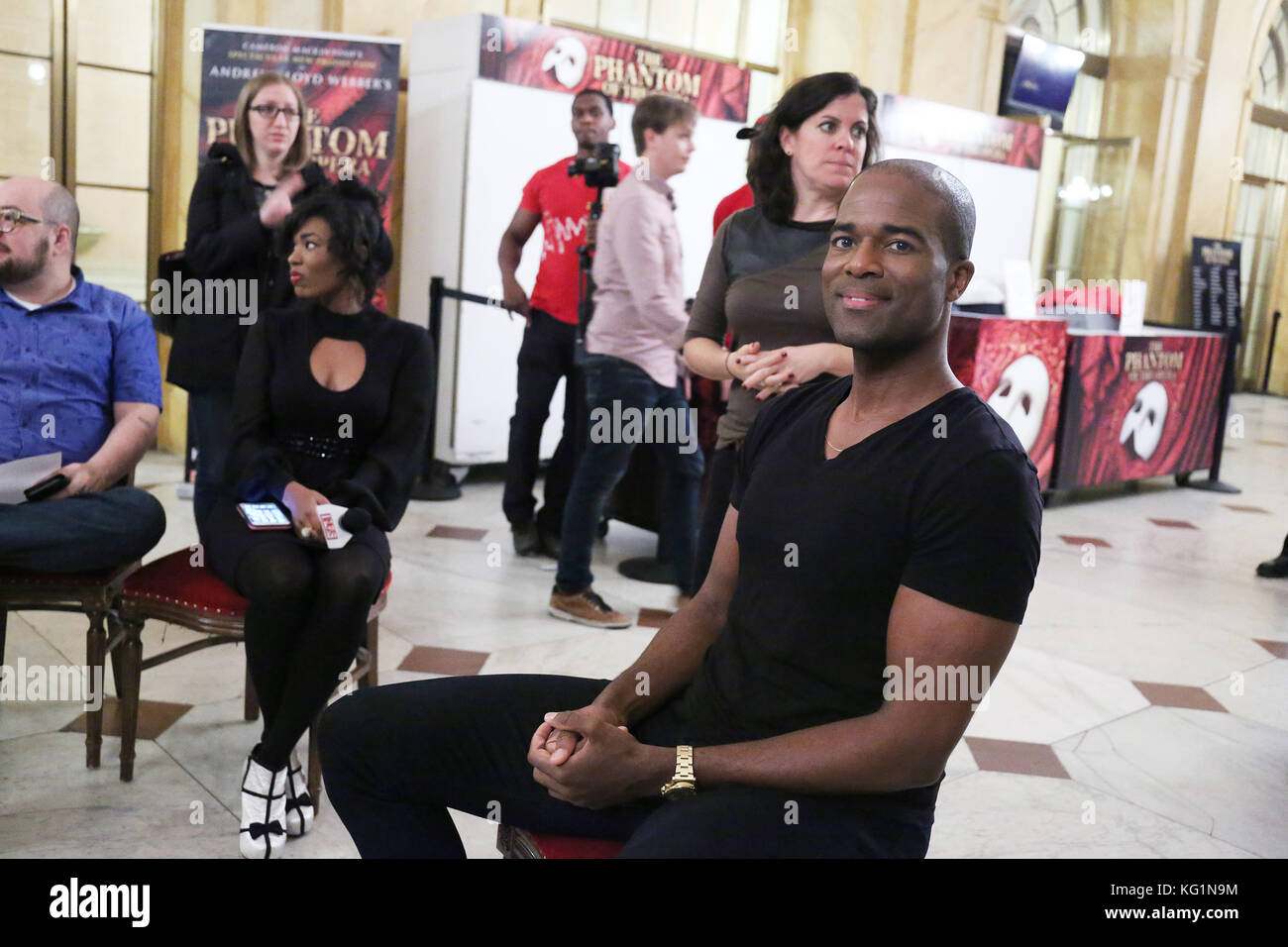 Philadelphia, PA, USA. 2nd Nov, 2017. Derrick Davis, who plays the Phantom in Phantom of the ...