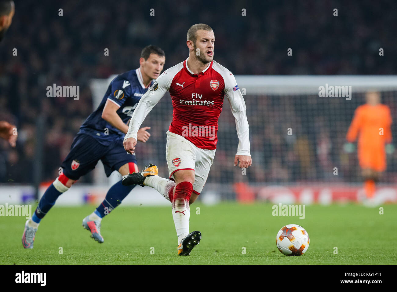 London, UK. 2nd Nov, 2017. Jack Wilshere (Arsenal) Football/Soccer ...