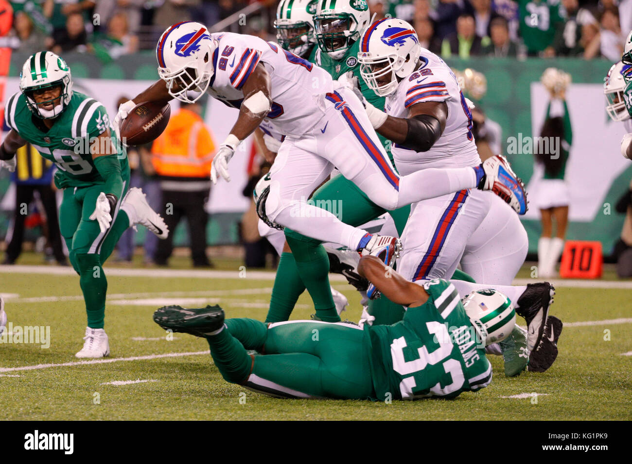 East Rutherford, New Jersey, USA. 2nd Nov, 2017. Buffalo Bills running ...