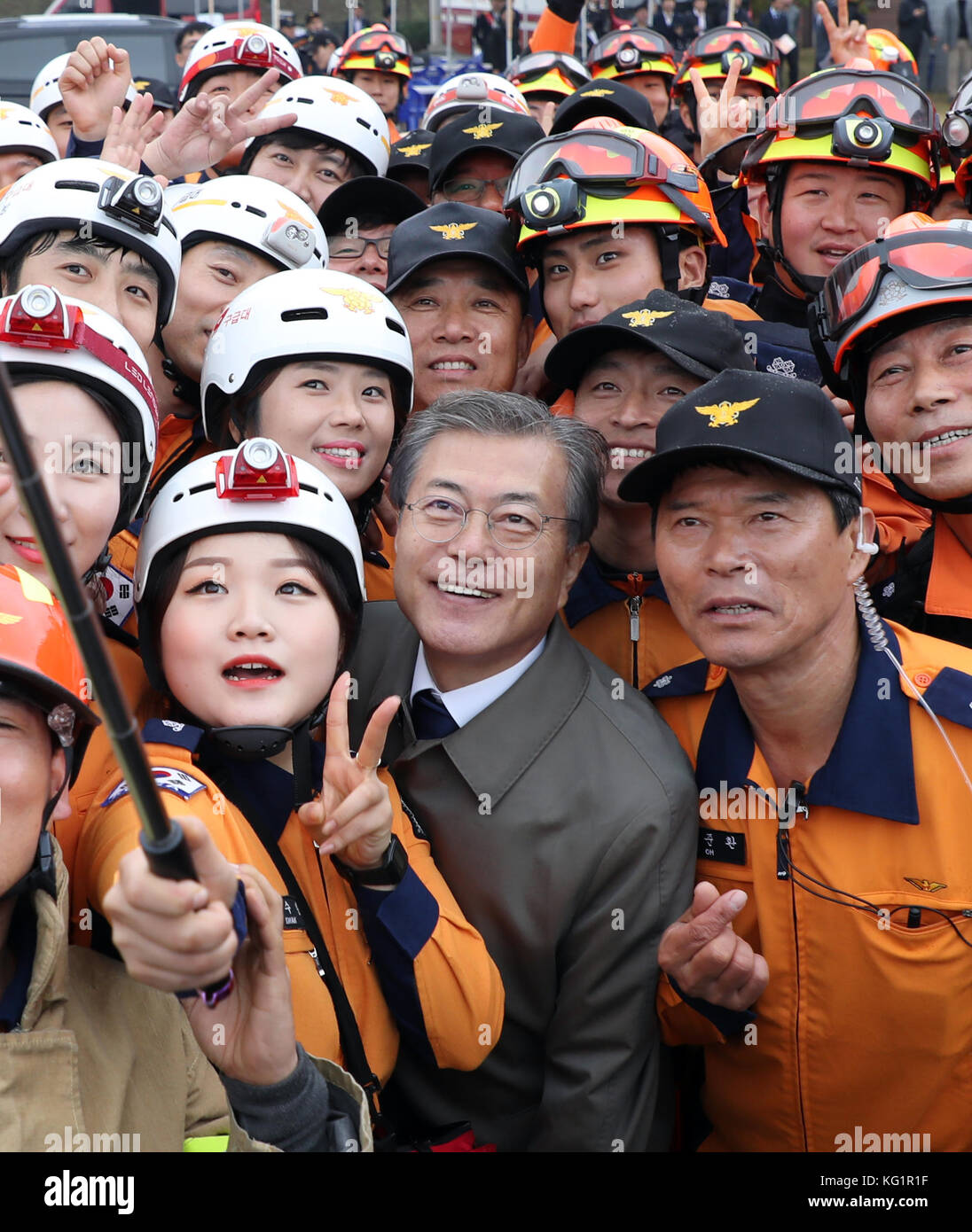 Cheonan, South Korea. 03rd Nov, 2017. Moon attends ceremony to ...
