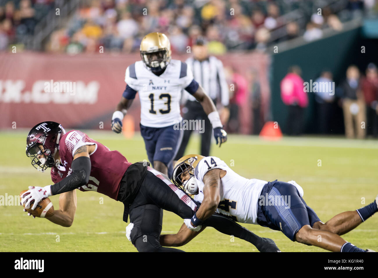 Philadelphia, Pennsylvania, USA. 2nd Nov, 2017. Navy's CB, ELIJAH ...
