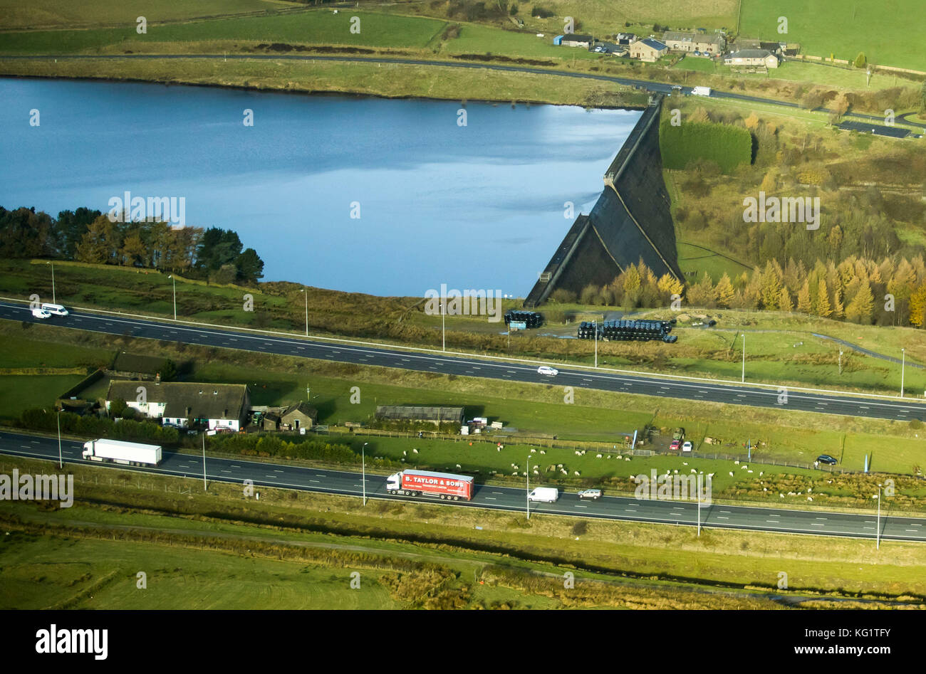 Aerial view stott hall farm hi-res stock photography and images - Alamy