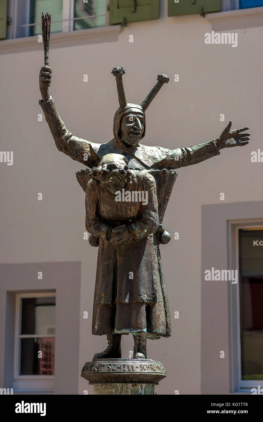 Zug, Kanton Zug, Schweiz : Greth-Schell-Brunnen von Rolf Brem, 1977 ...