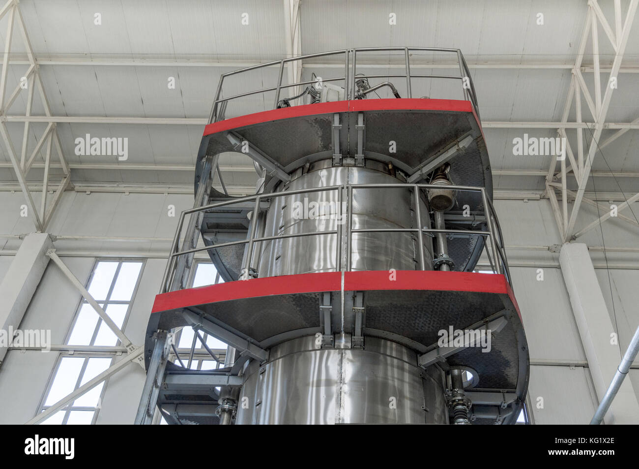 in factory industrial containers closeup. industrial tanks closeup view ...