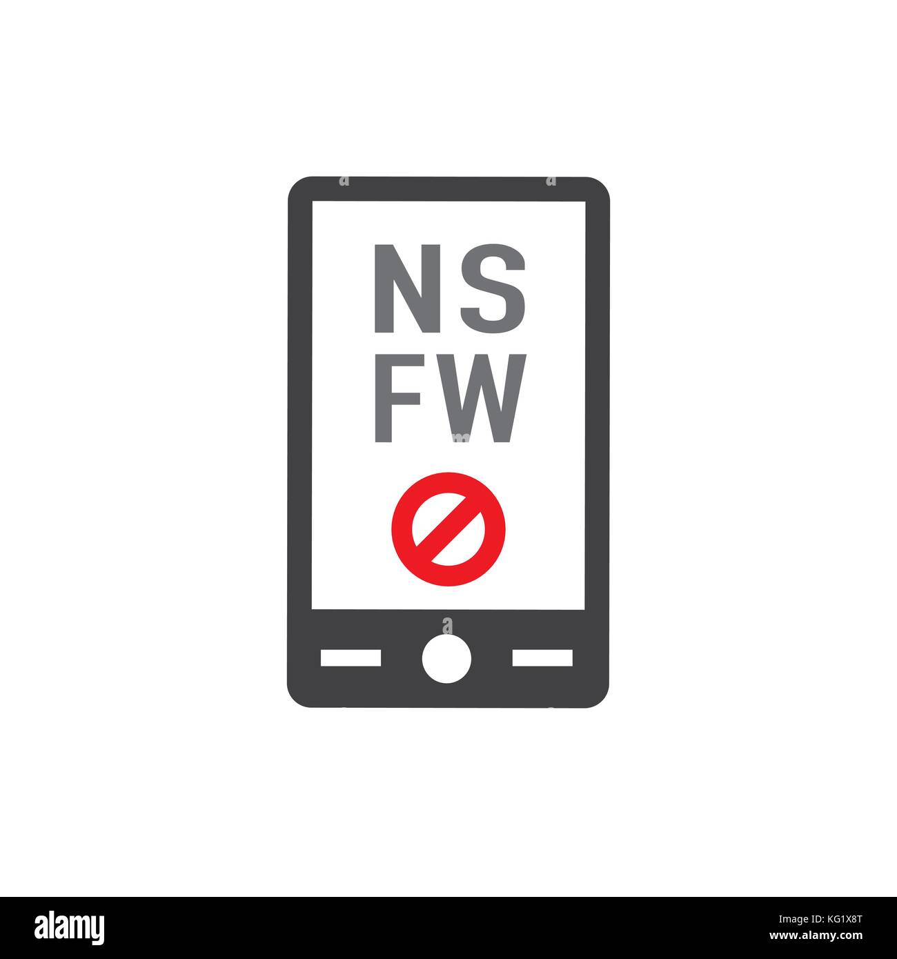 NSFW icon -- Not Safe For Work Anagram icon Stock Vector Image & Art ...