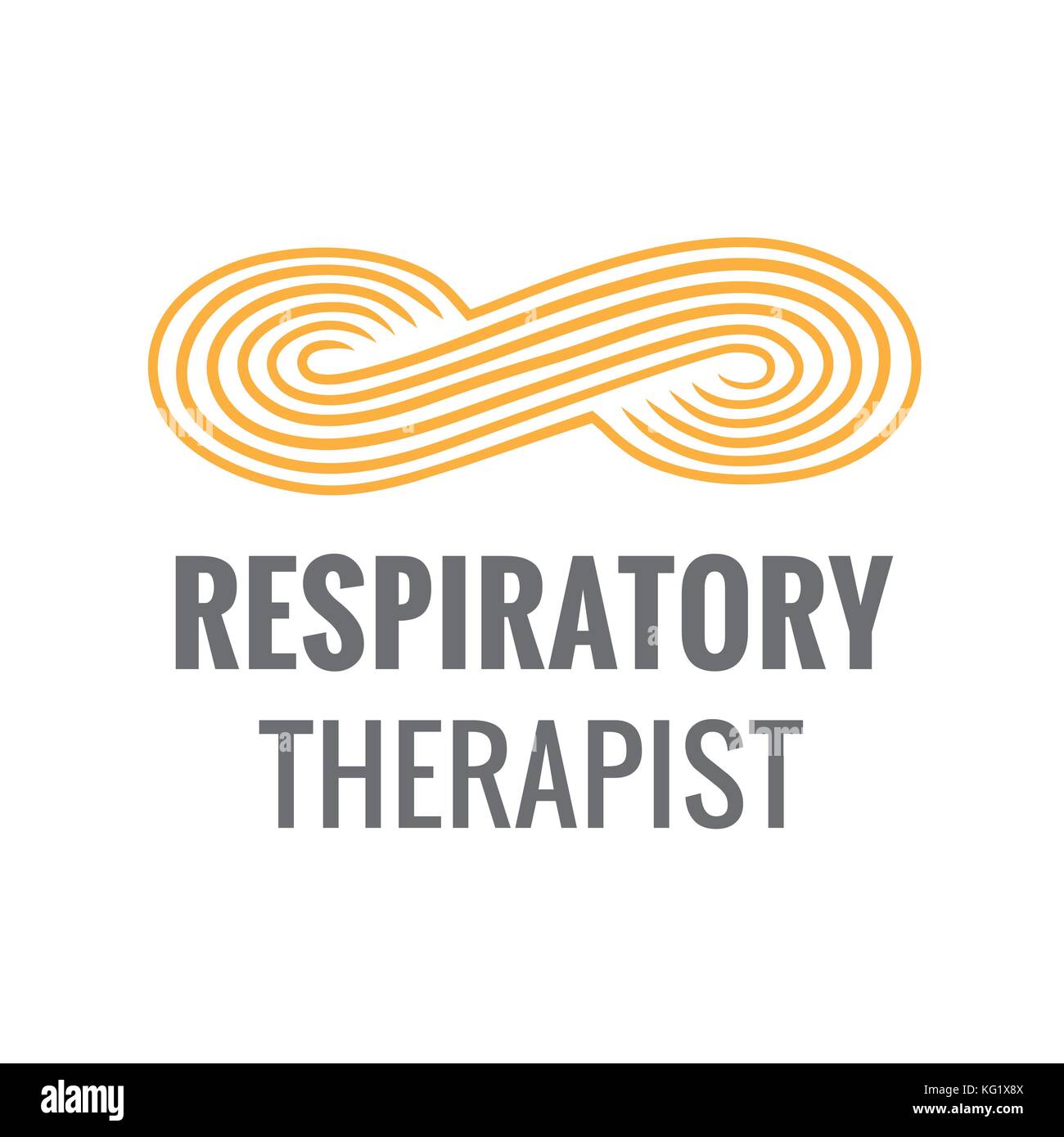Respiratory Therapist Medical Symbol Icon - RRT, RT or CRT Stock Vector ...