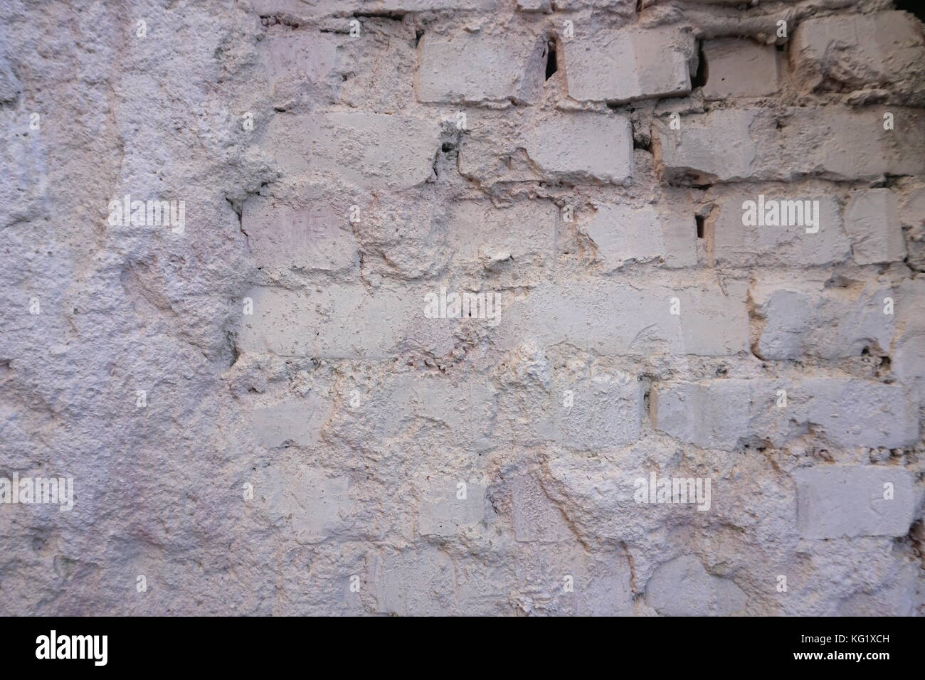 old brick white wall texture background Stock Photo - Alamy