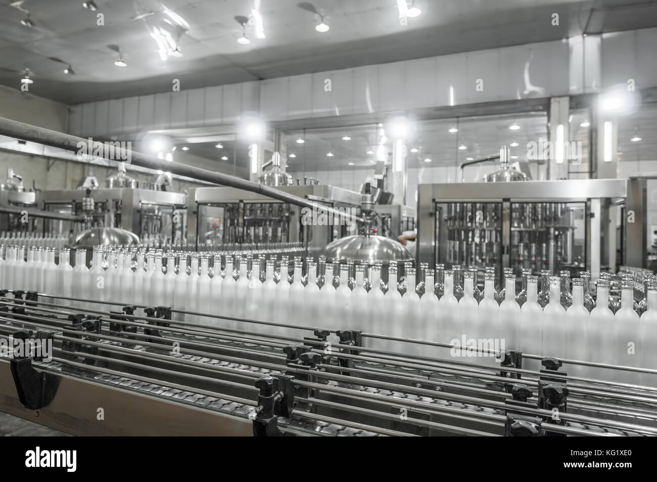 factory shop for the production of glass bottles and beverage Stock ...