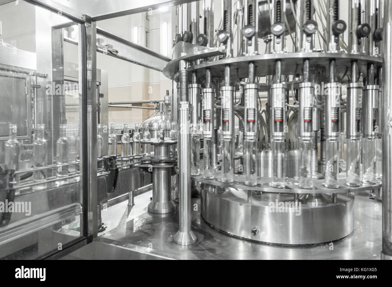 factory shop for the production of glass bottles and beverage Stock ...