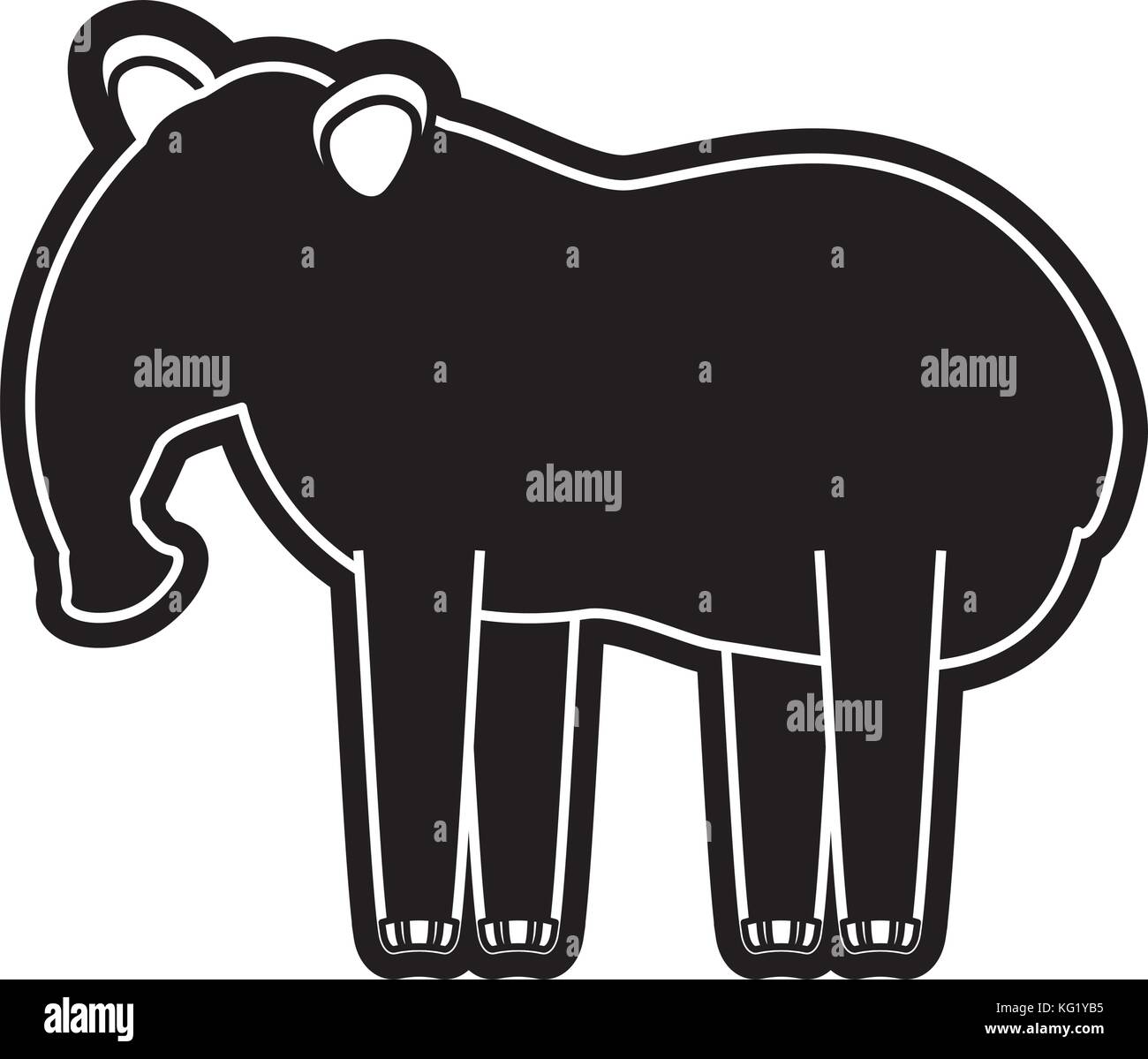 tapir vector illustration Stock Vector Image & Art - Alamy