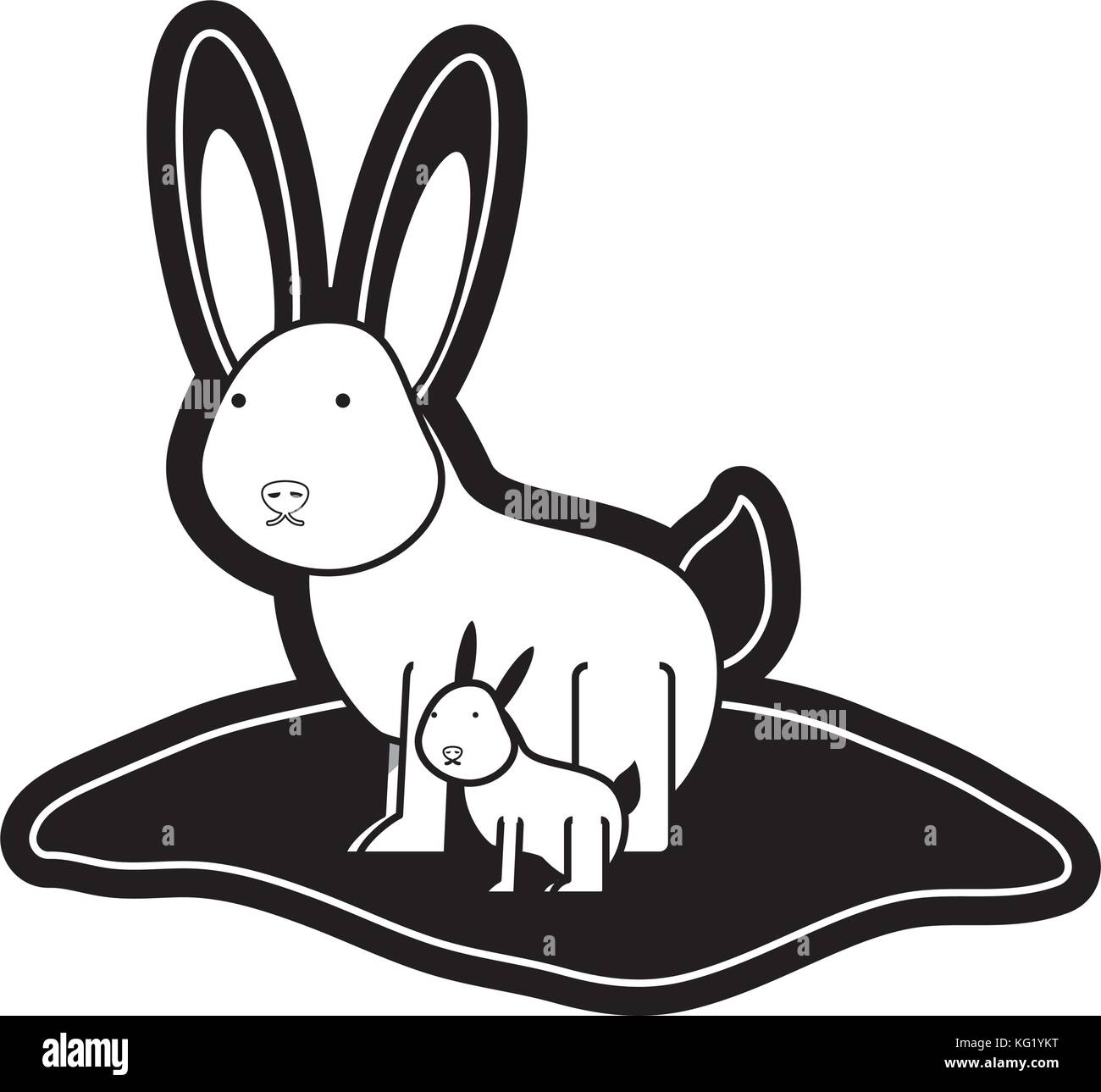 rabbit vector illustration Stock Vector Image & Art - Alamy