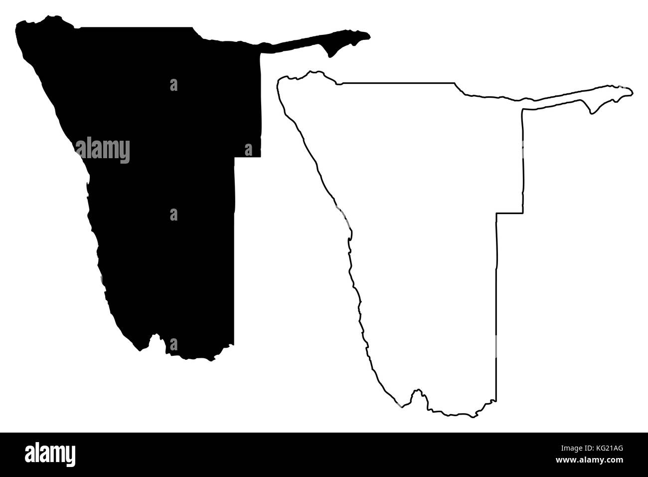 Namibia map vector illustration, scribble sketch Namibia Stock Vector ...