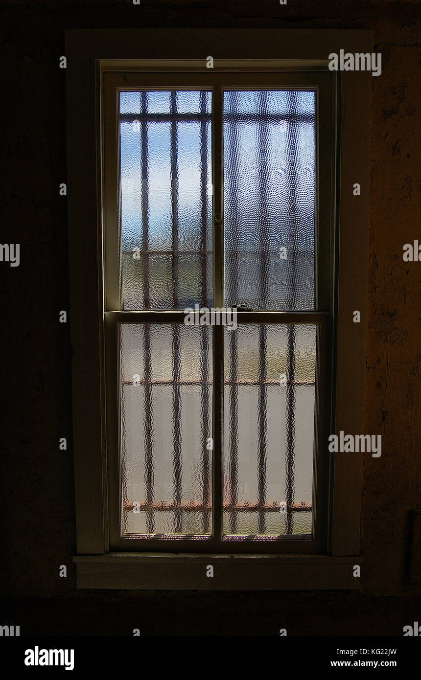 Old jail windows with steel bars Stock Photo - Alamy
