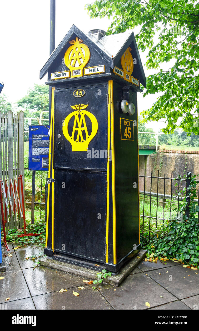 An AA Breakdown Service phone box at the National Telephone Kiosk ...