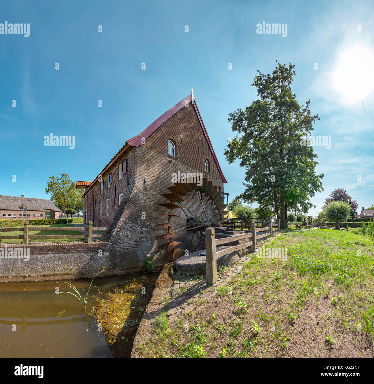 Waterwheel mill called D’n Olliemeulen, Netherlands *** Local Caption ...