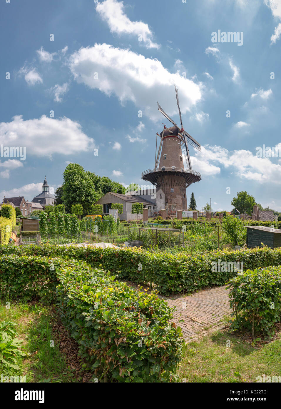 Tower mill called De Nijverheid, allotments, Netherlands *** Local ...