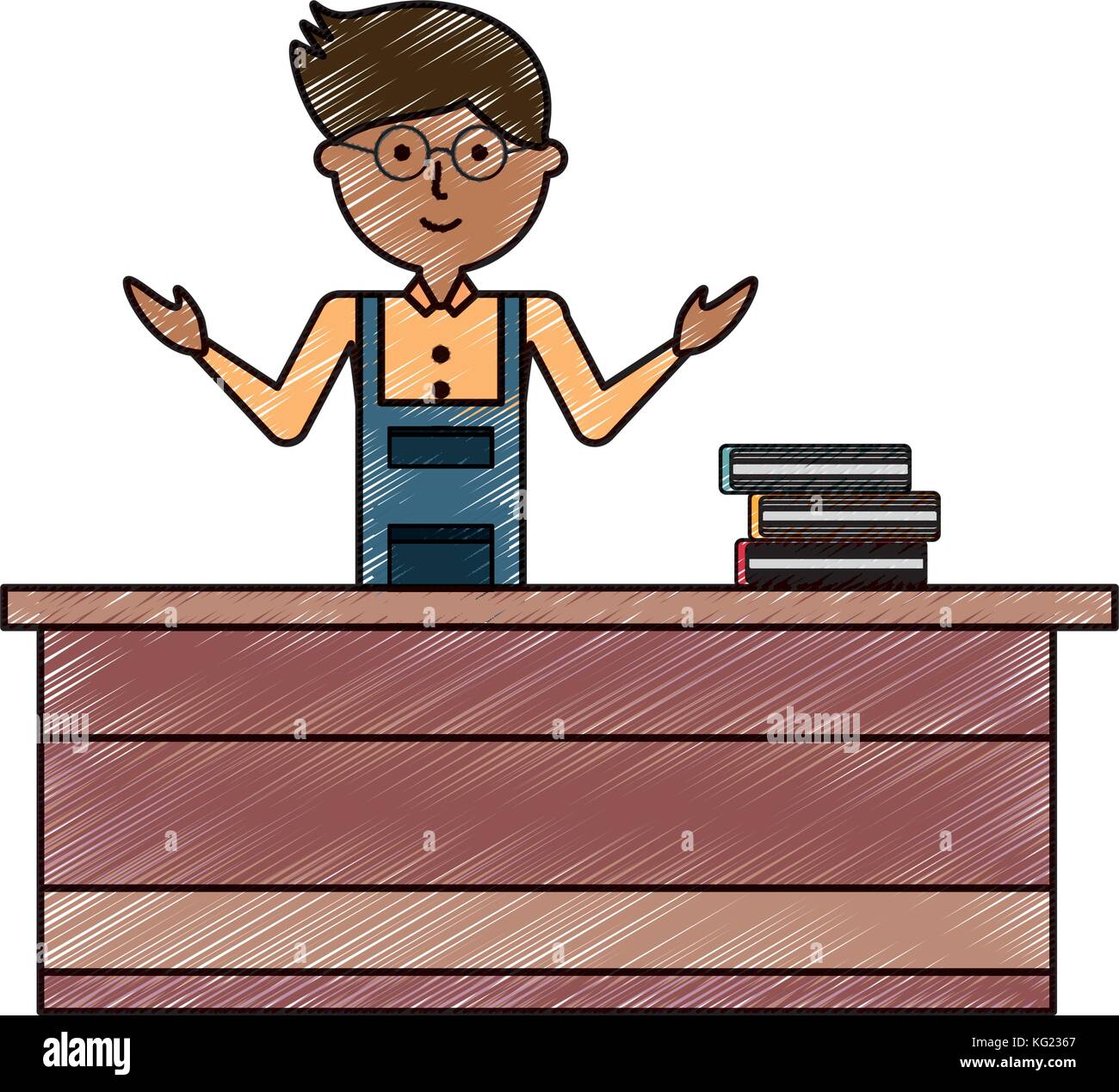 teacher man vector illustration Stock Vector Image & Art - Alamy