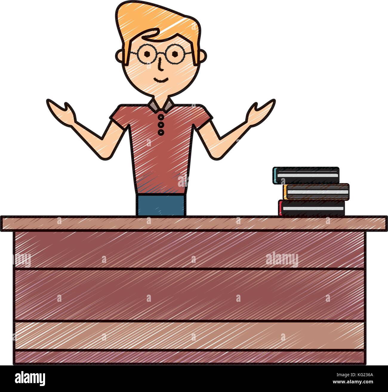 teacher man vector illustration Stock Vector Image & Art - Alamy