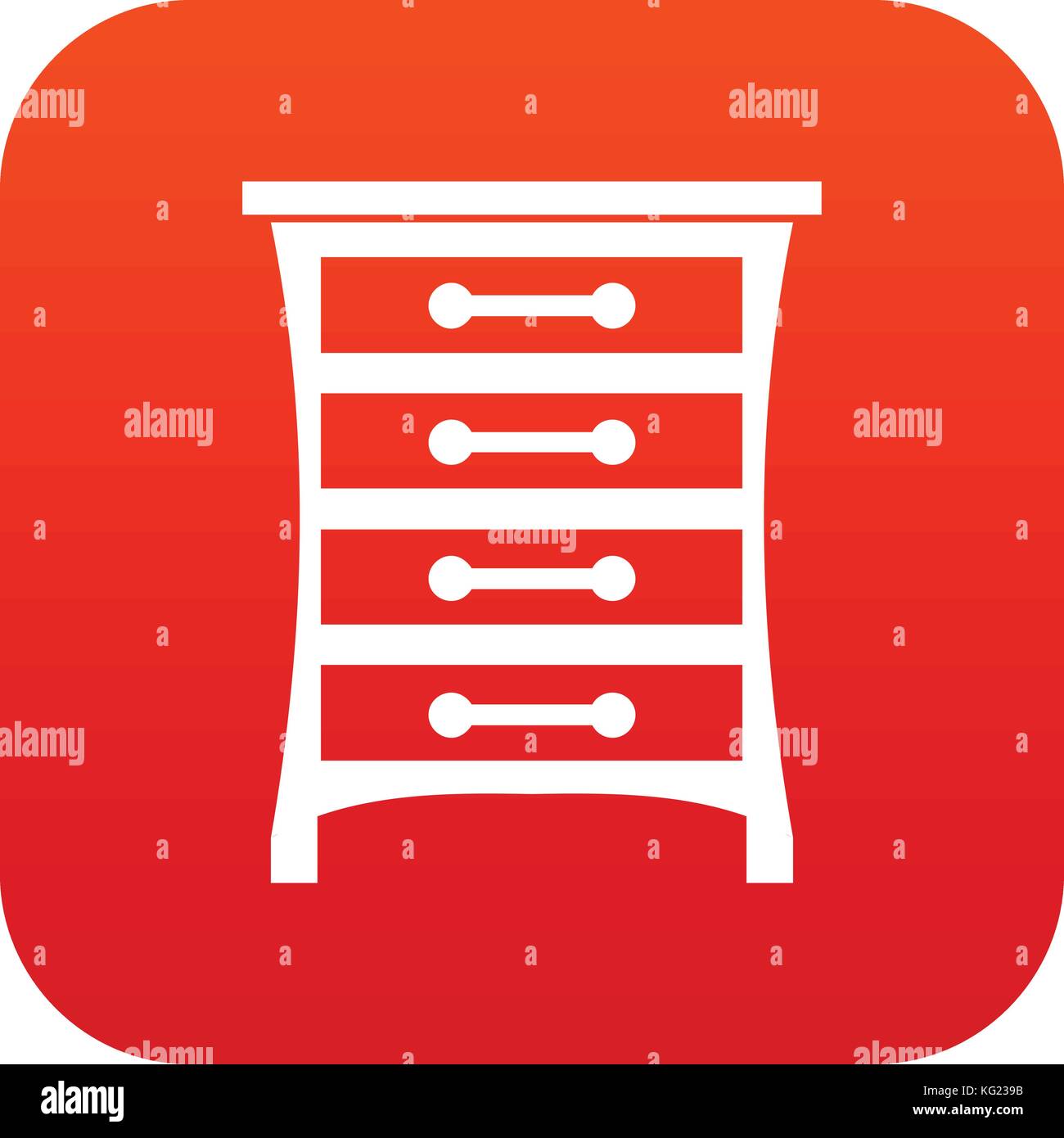 Chest of drawers icon digital red Stock Vector Image & Art - Alamy