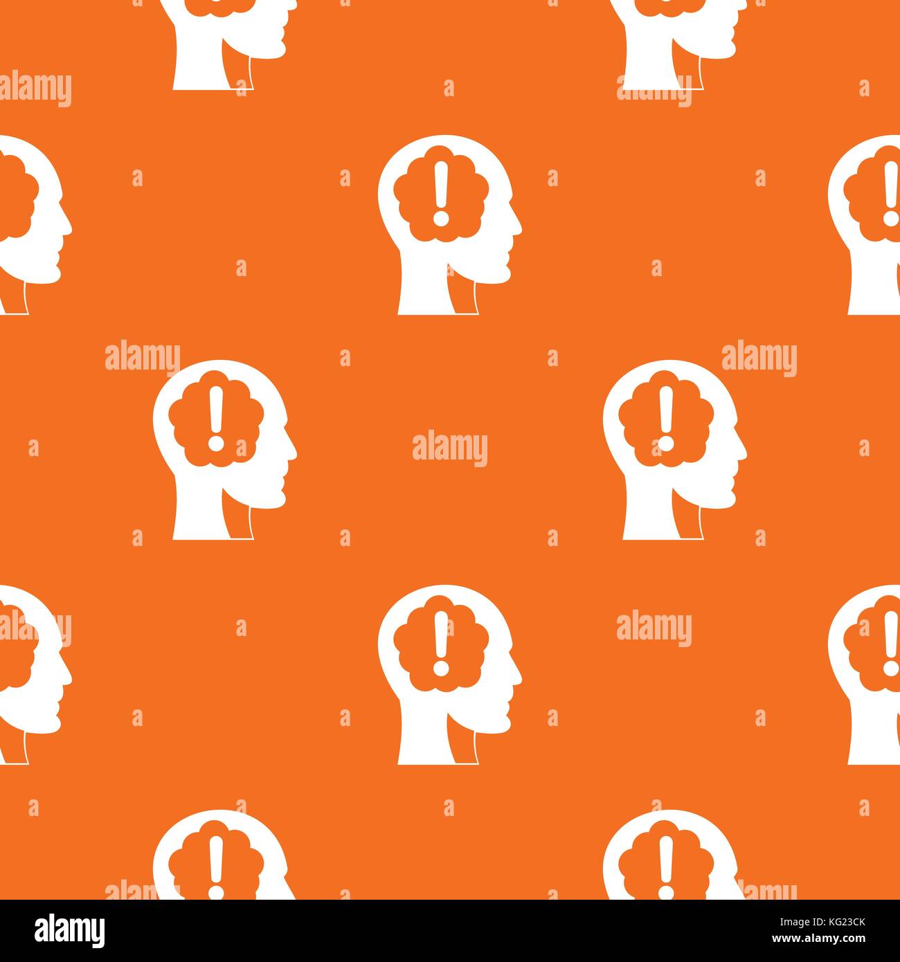 Head with exclamation mark inside pattern seamless Stock Vector Image ...