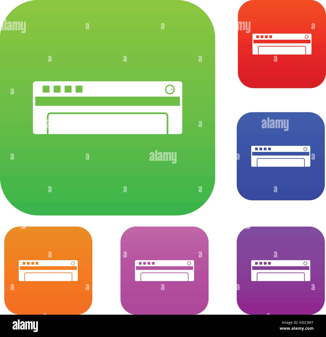 Red building air conditioner Stock Vector Images - Alamy