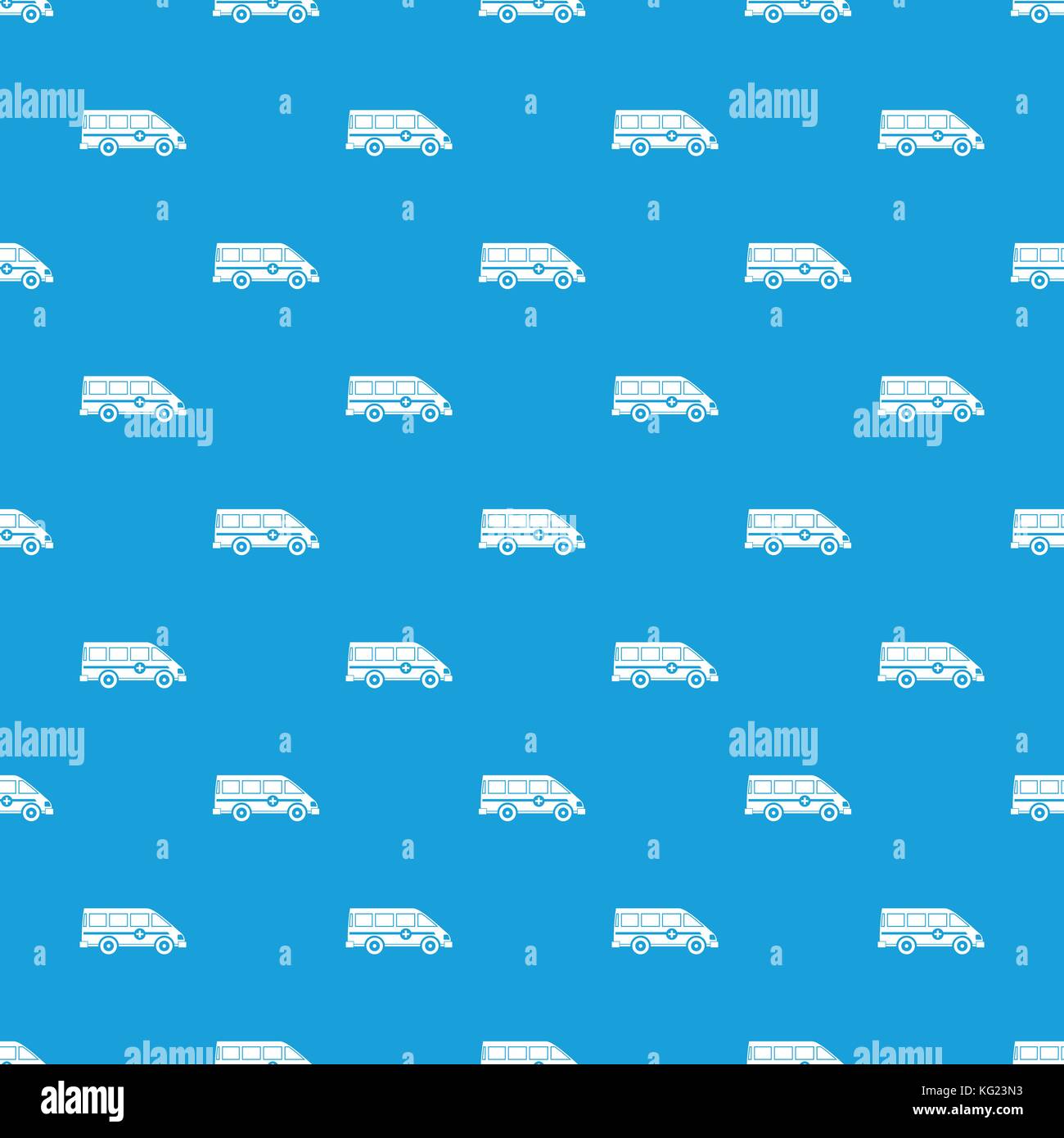 Ambulance emergency van pattern seamless blue Stock Vector Image & Art ...