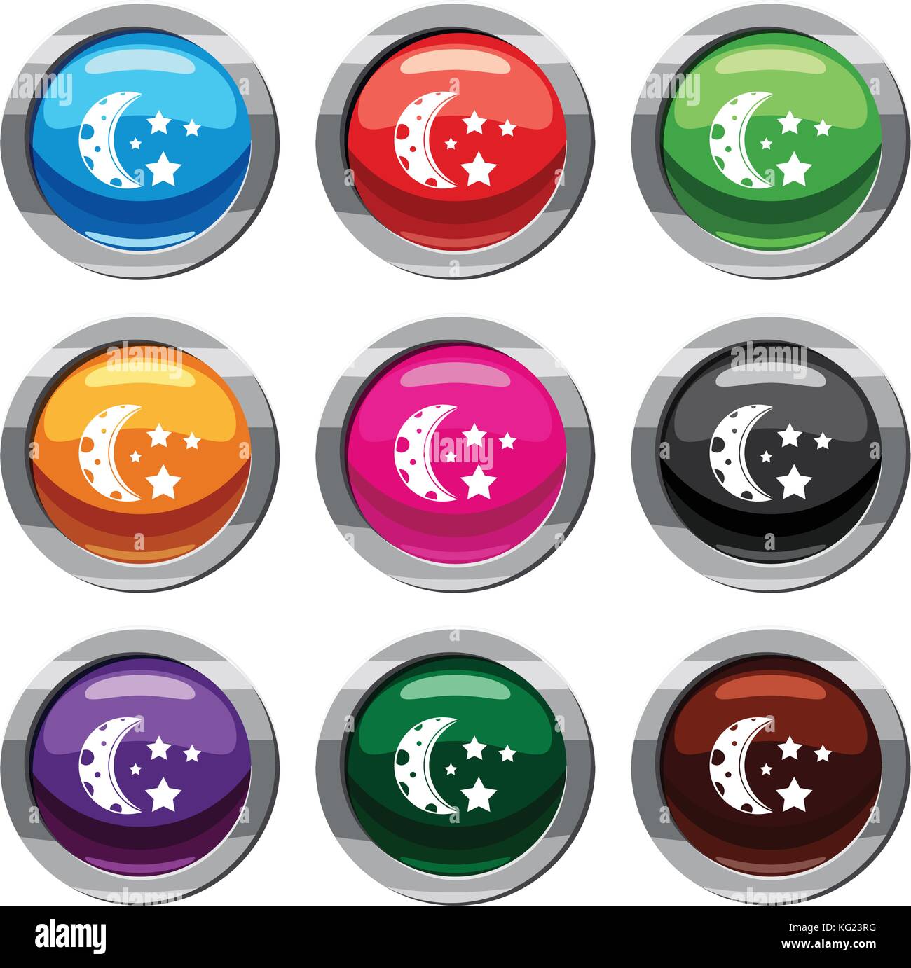 Starry night set 9 collection Stock Vector Image & Art - Alamy