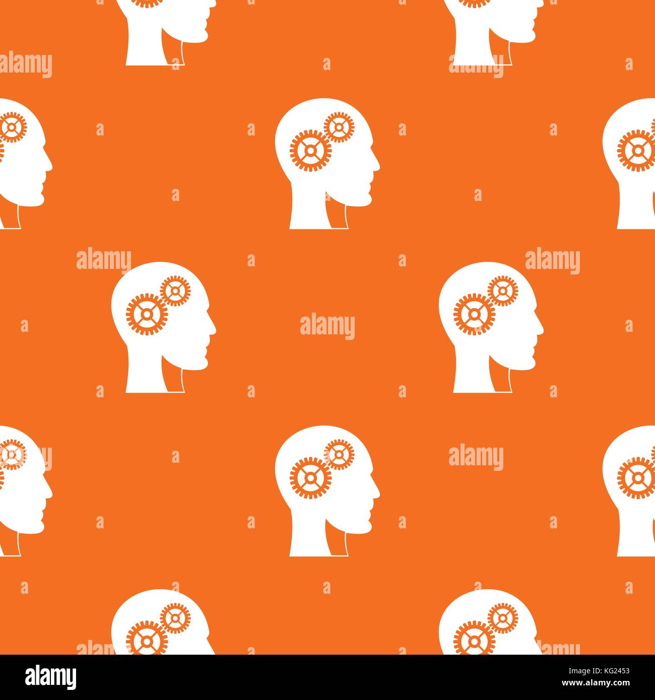 Gears in human head pattern seamless Stock Vector Image & Art - Alamy