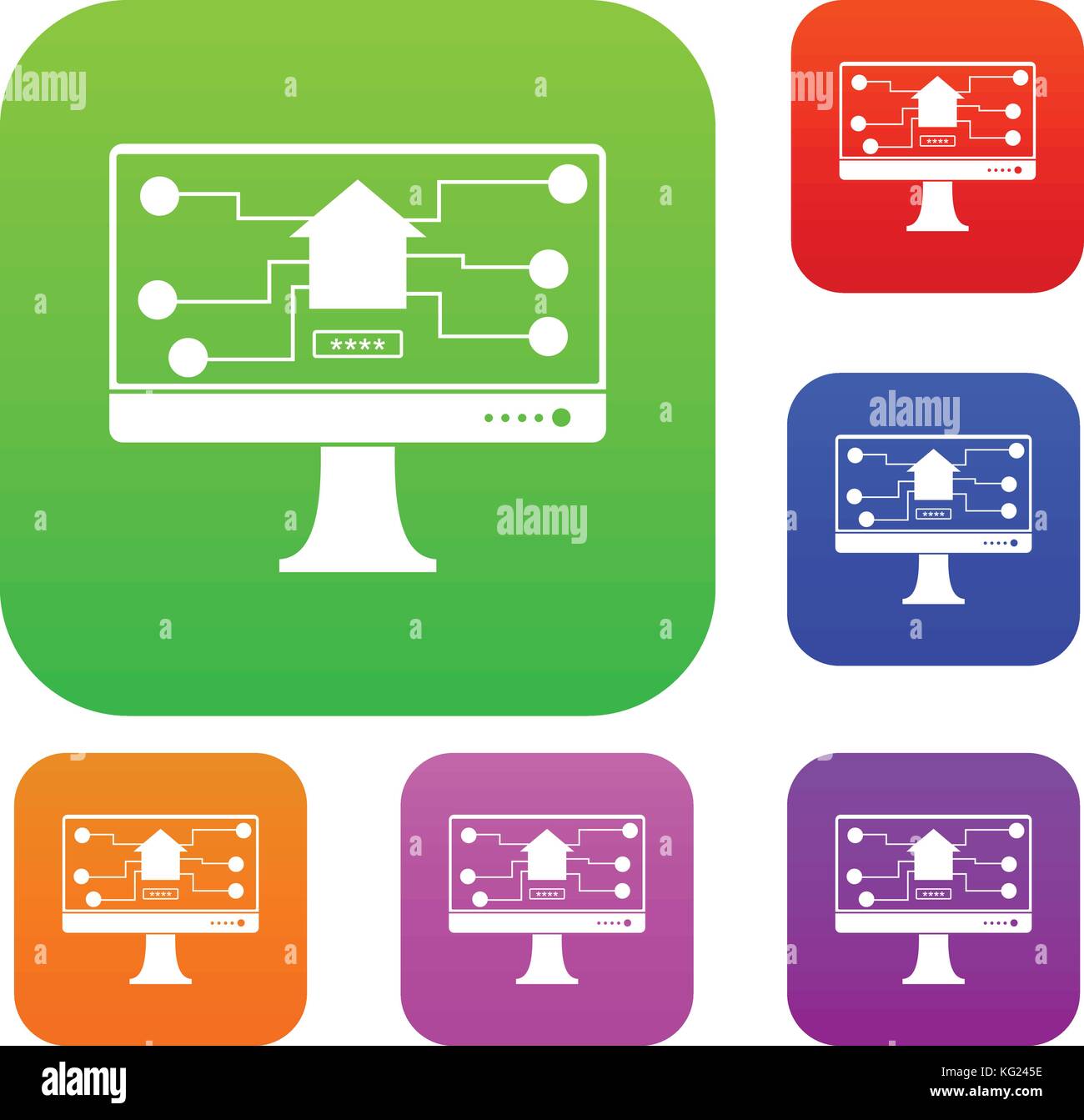Monitor chip set color collection Stock Vector Image & Art - Alamy