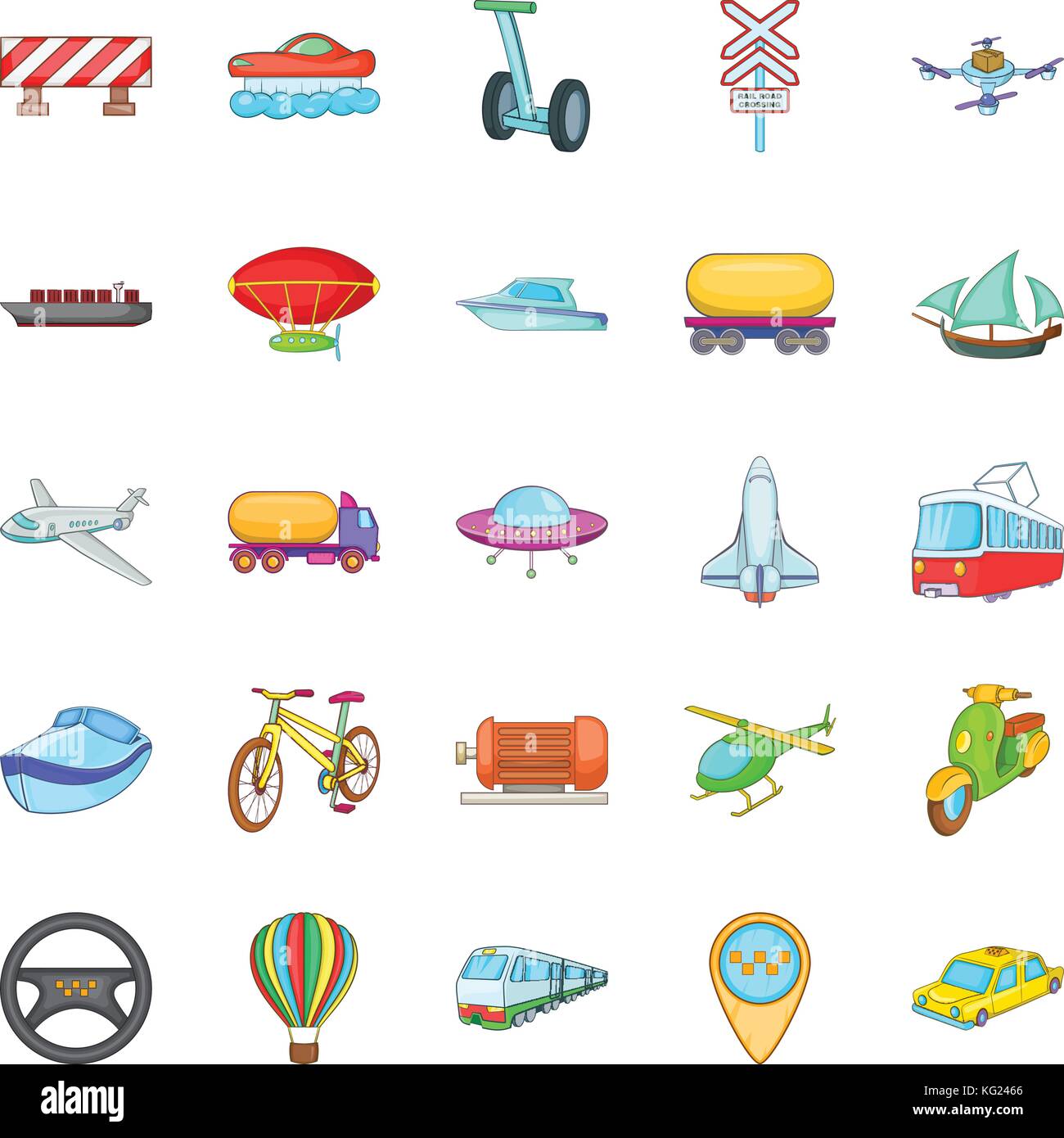 Hauling icons set, cartoon style Stock Vector Image & Art - Alamy