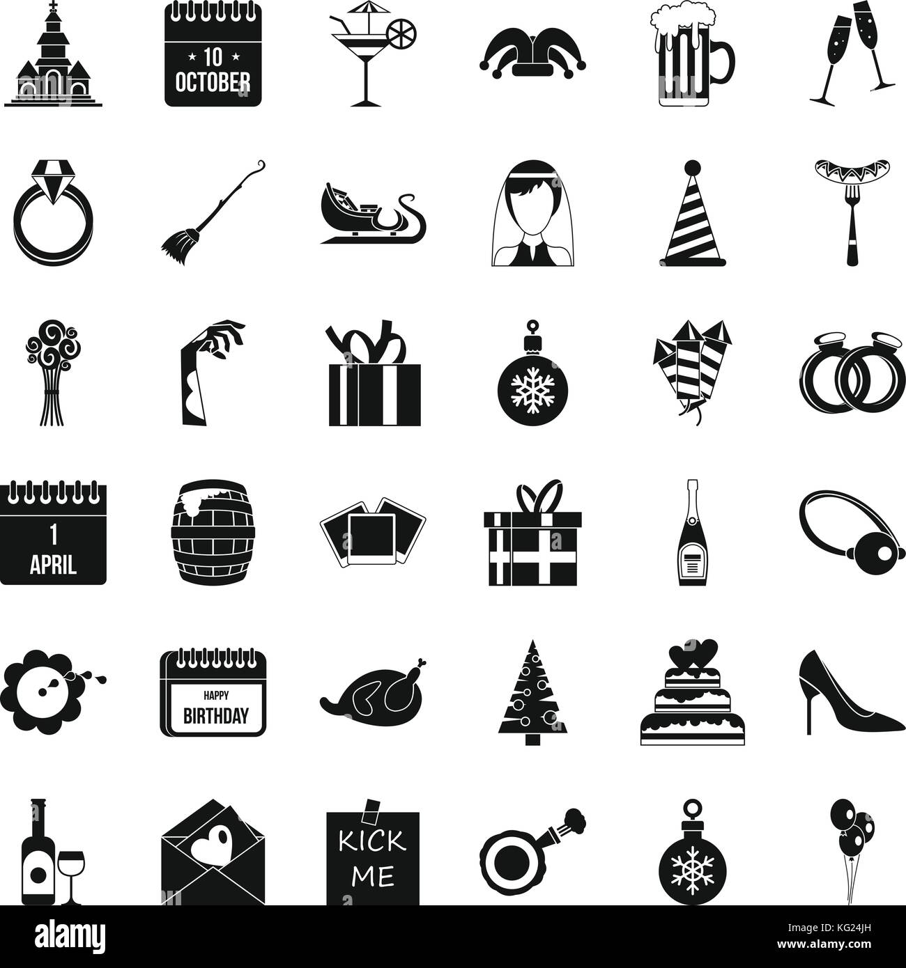 Romance icons set, simple style Stock Vector Image & Art - Alamy