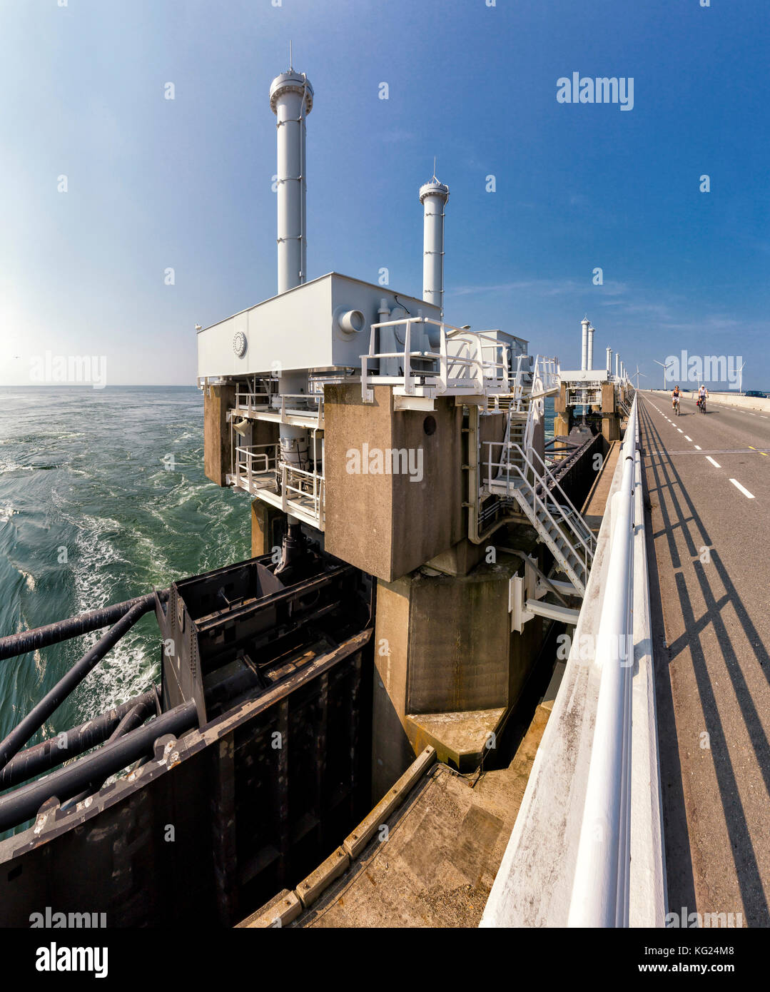 Eastern Scheldt storm surge barrier Werkeiland Neeltje Jans, Zeeland ...