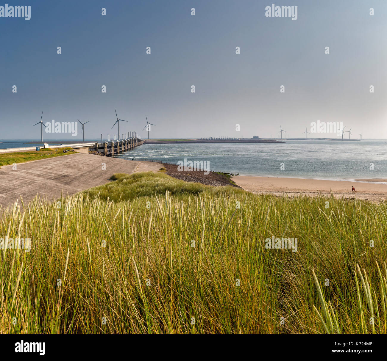 Eastern Scheldt storm surge barrier Werkeiland Neeltje Jans, Zeeland ...